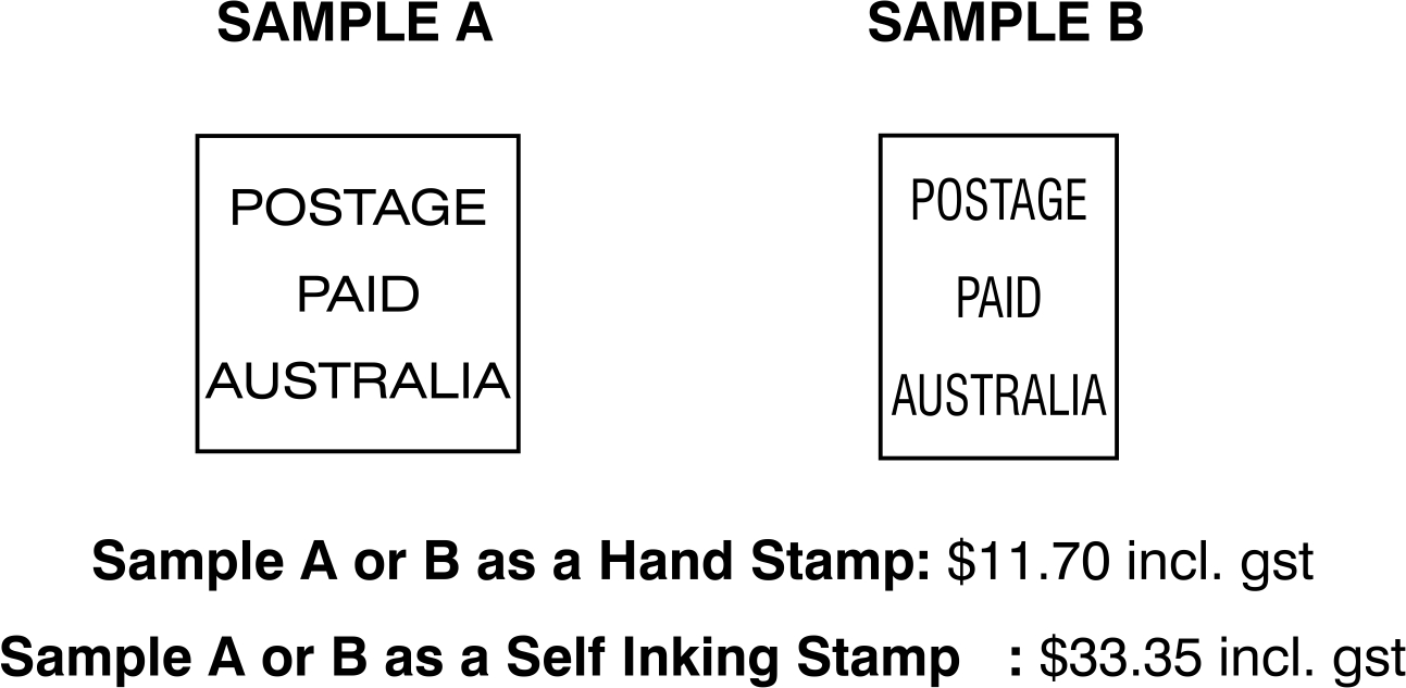 POSTAGE PAID STAMPS - PG STAMPS - Bankstown - SYD
