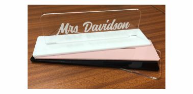 PERSONALISED DESK SIGN SMALL - PG STAMPS