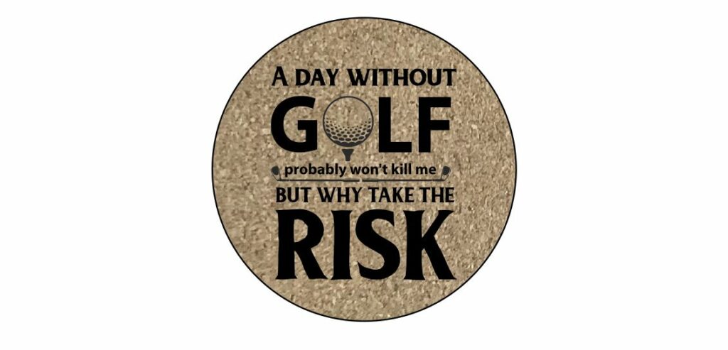CORK COASTERS GOLF THEME - PG STAMPS
