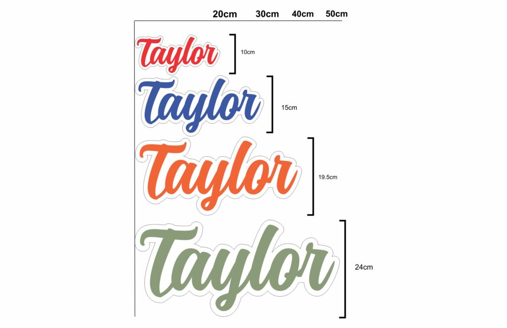 ACRYLIC TWO COLOUR NAME WALL PLAQUE - PG STAMPS
