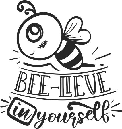 BEE-LIEVE in yourself - Motivational teacher stamp - PG STAMPS